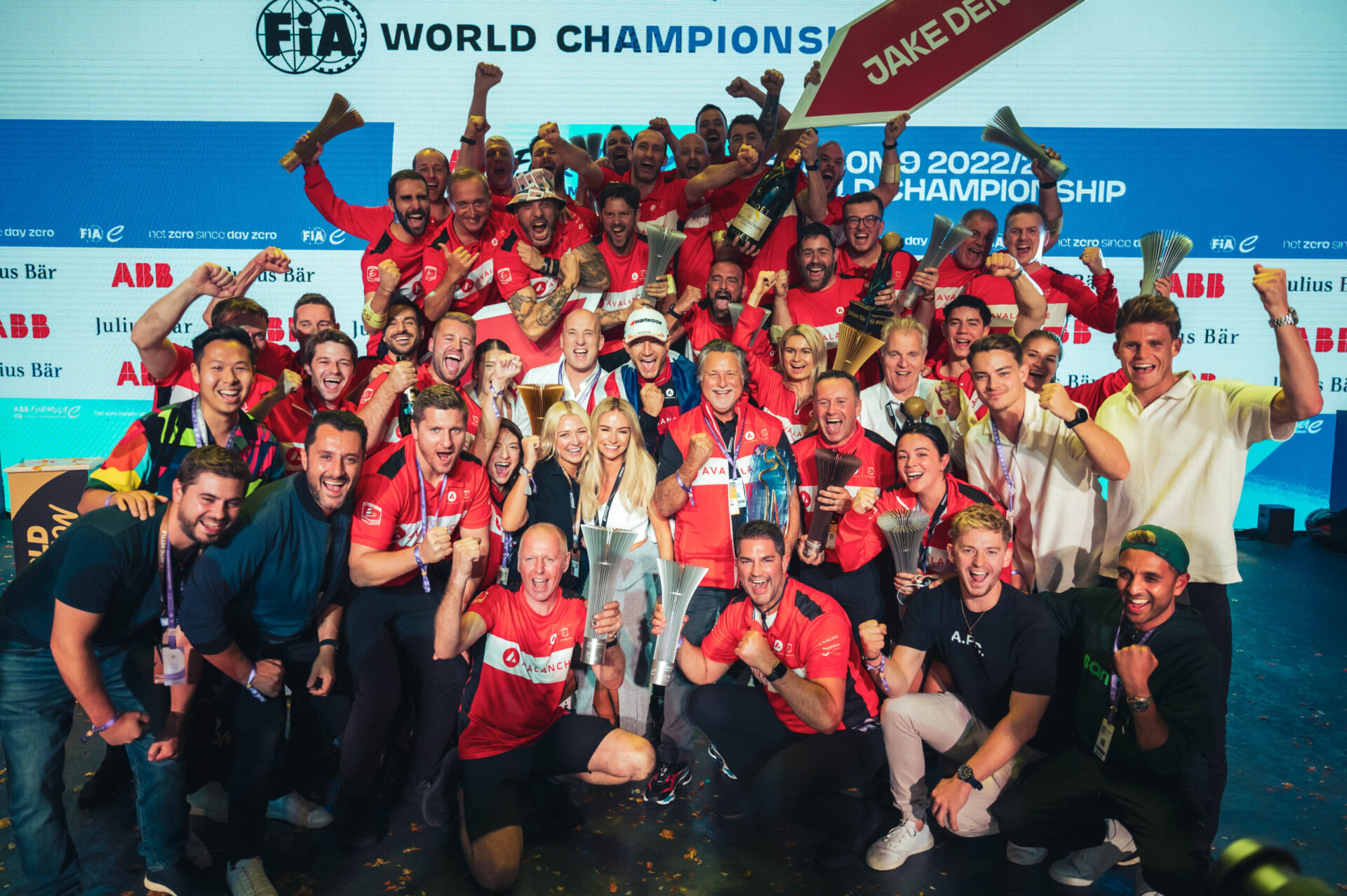 Andretti Global Formula E Team Celebrates Jake Dennis' Win