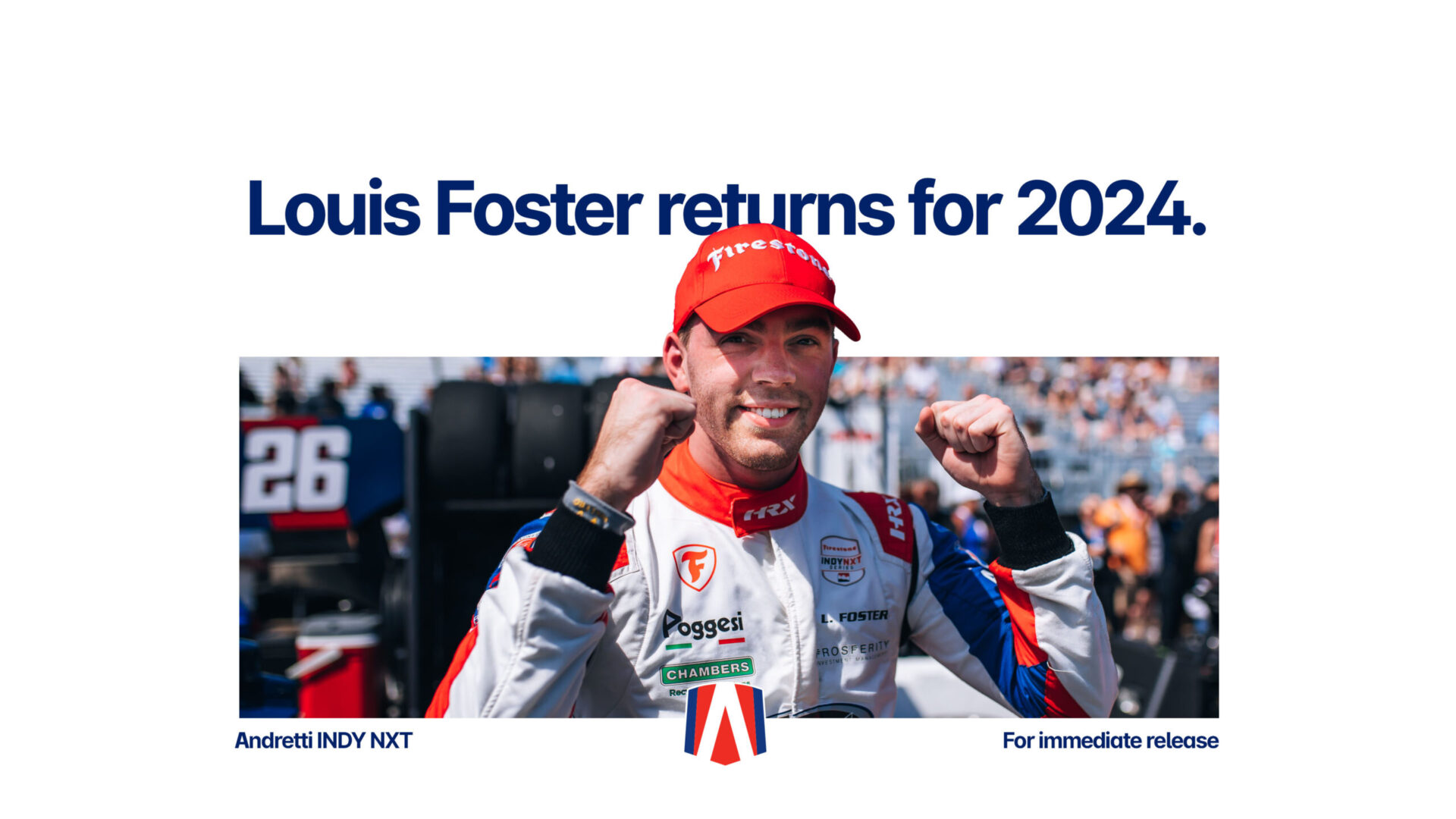 Louis Foster Returns to Andretti Global for Second Season